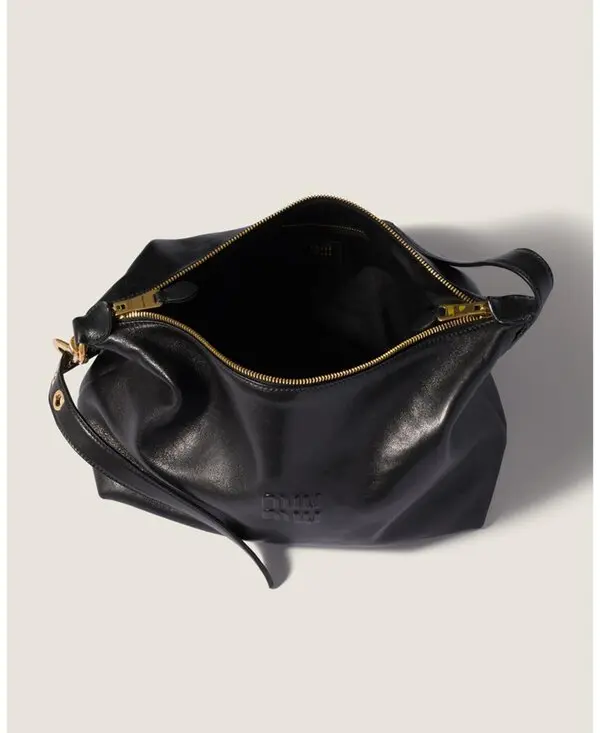 Miu Miu Spirit Nappa Leather Bag, 11.02 X 5.11 - Black