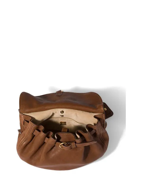 Miu Miu Rendez-vous Nappa Leather Bag - Oak