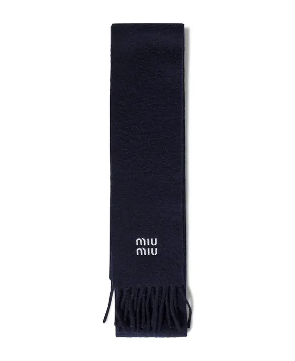Miu Miu Cashmere Scarf - Navy