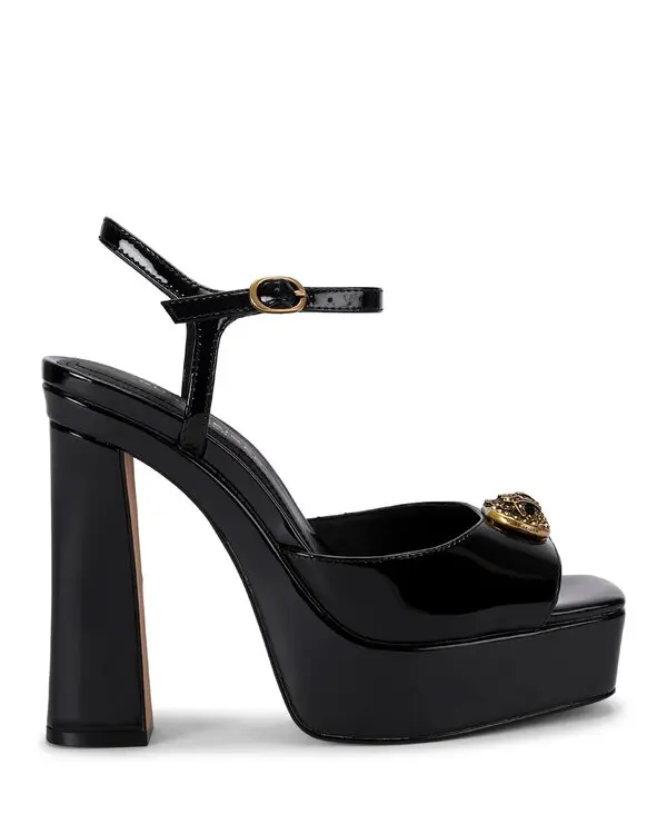 Kurt Geiger Chelsea Peep Toe Platform Sandals - Black