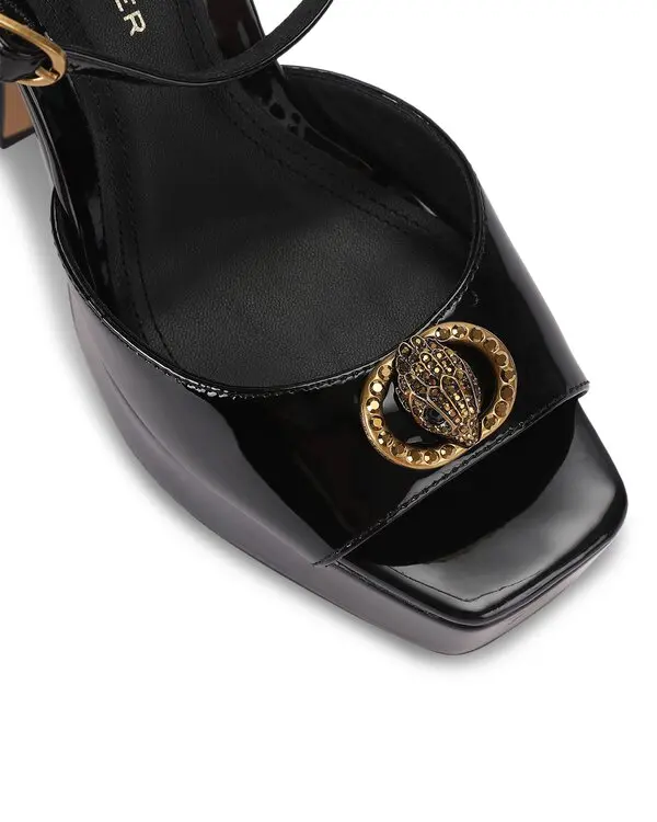 Kurt Geiger Chelsea Peep Toe Platform Sandals - Black