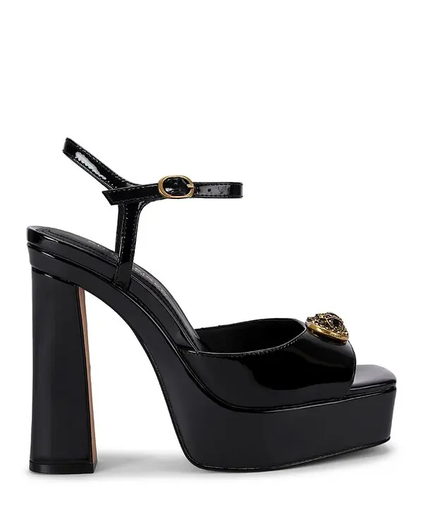 Kurt Geiger Chelsea Peep Toe Platform Sandals - Black
