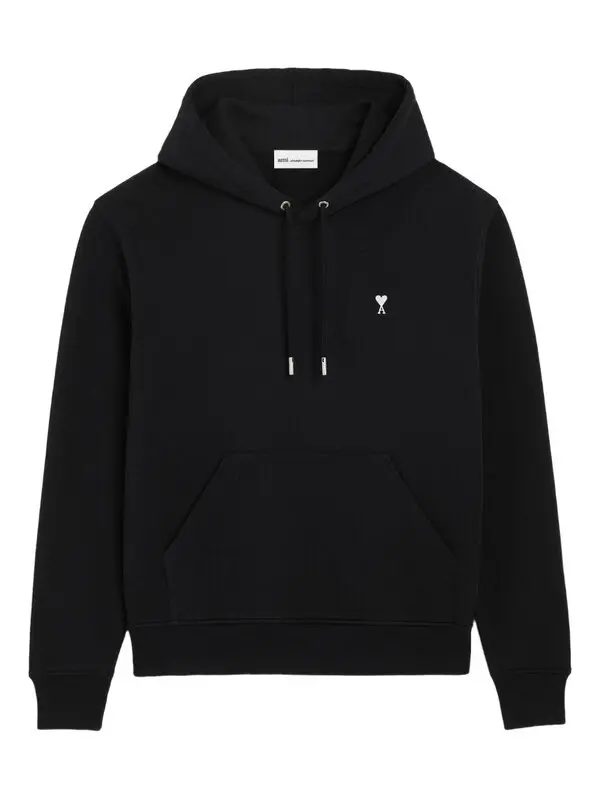 AMI Paris Contrast Heart Logo Hoodie - Backwhite