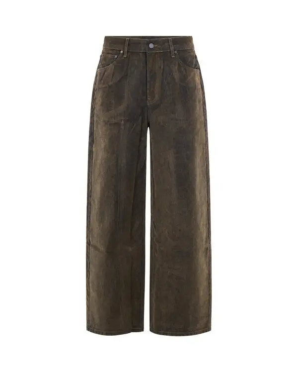DAILY PAPER UOMO Wide-leg Washed Cotton Trousers