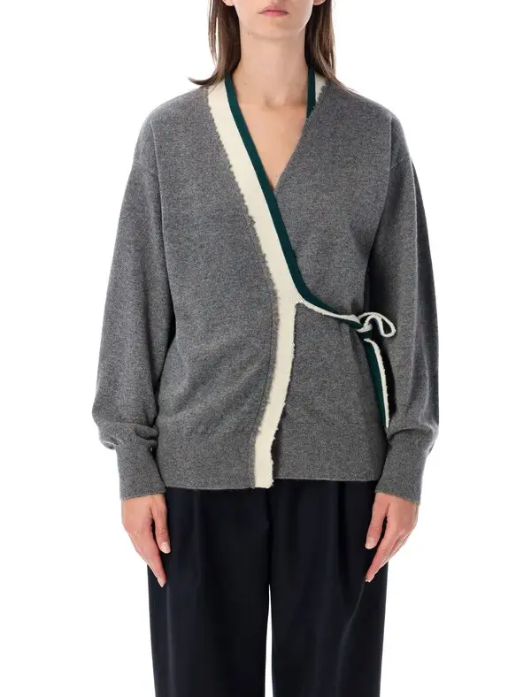 Dries Van Noten Cashmere Wrap Cardigan Sweater