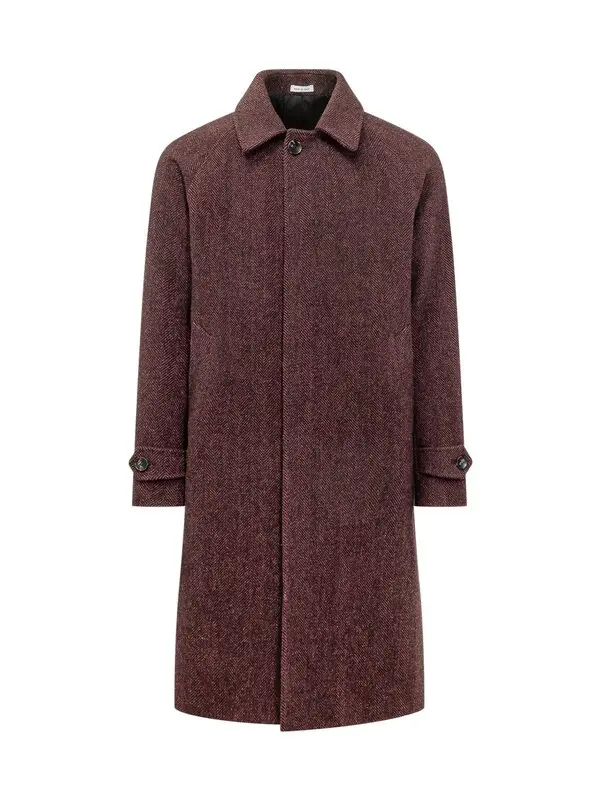 BRERAS Brushed Wool-blend Overcoat For Everyday Outerwear