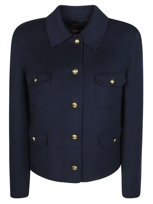 Max Mara Chanel-inspired Tweed Jacket - Blu