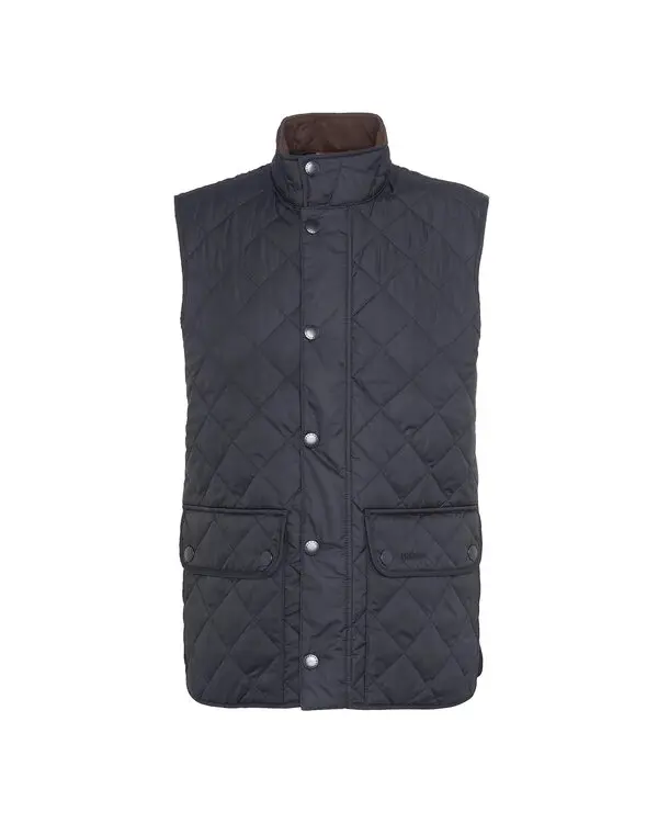 Barbour Quilted Button-front Vest - Navy