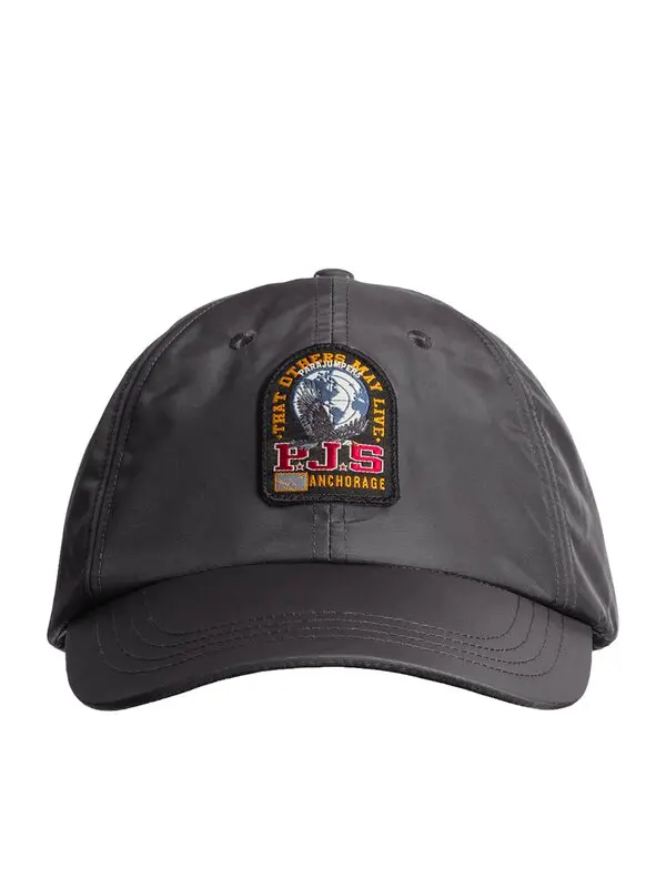PARAJUMPERS Curved Visor Cap With Polar Fleece Lining - Nero