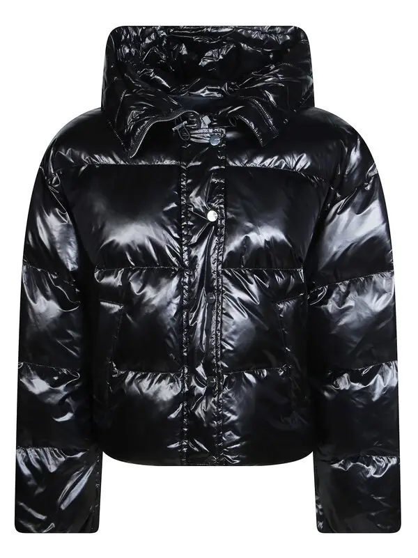 Pinko Padded Quilted Canvas Jacket - Nero