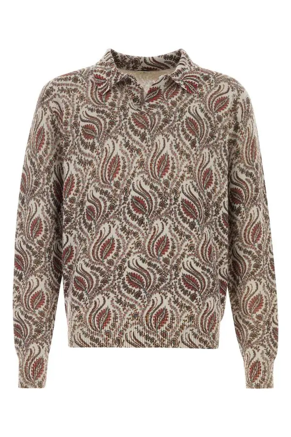 Etro Embroidered Wool Polo Shirt