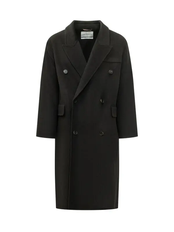 AMARANTO Overcoat With Draped Front