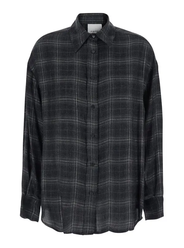 RAME Tech Fabric Button-front Shirt With Straight Hem