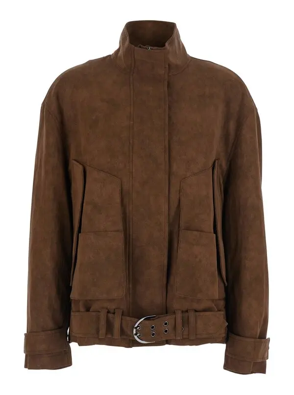 RAME Tech Fabric Notched Revers Jacket With Long Sleeves