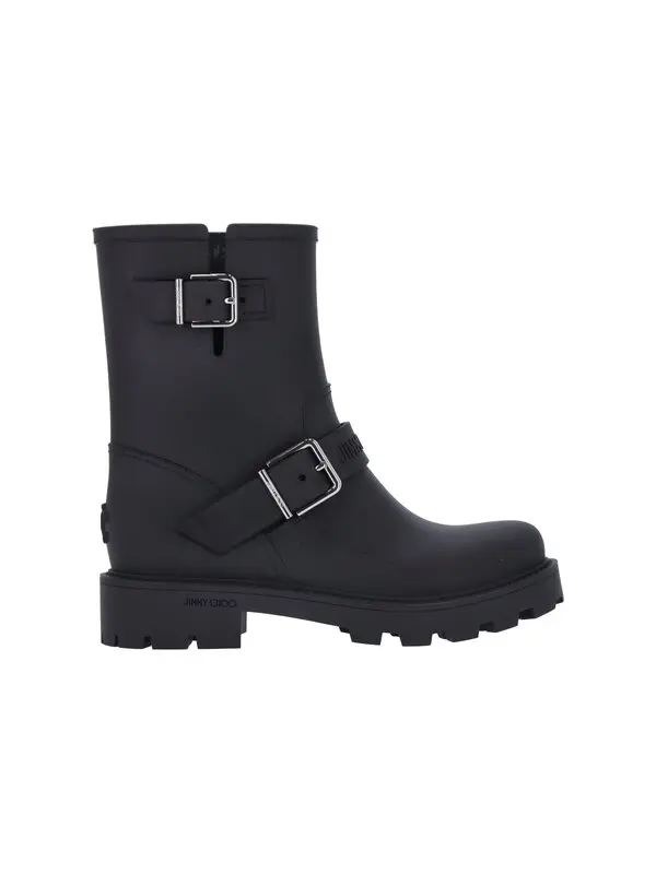 JIMMY CHOO Buckle Strap Rain Boot