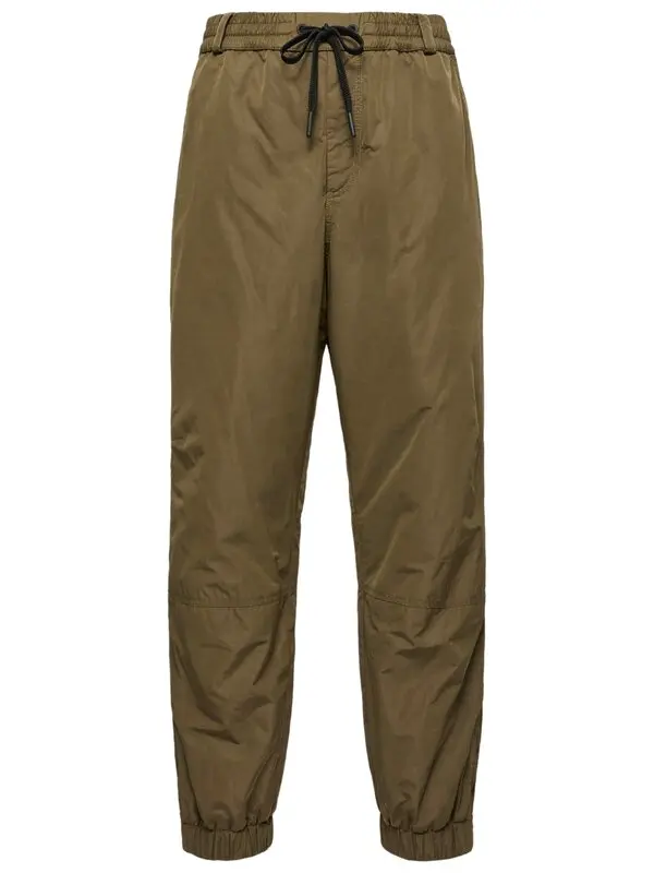 Moncler Technical Fabric Drawstring Waist Trousers With Adjustable Hem Pockets