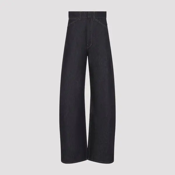 LEMAIRE High-waisted Curved Cotton Pants