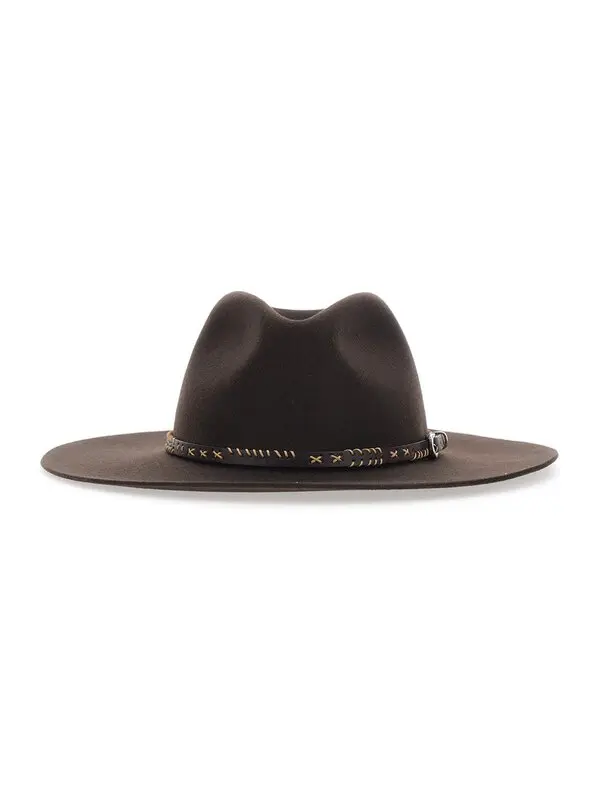 GOLDEN GOOSE Fedora Hat In 100% Wool For - Brown
