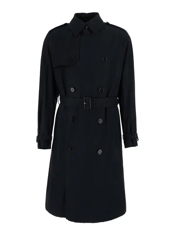 Hugo Boss Jared Cotton Trench Coat With Front Belt And Classic Collar