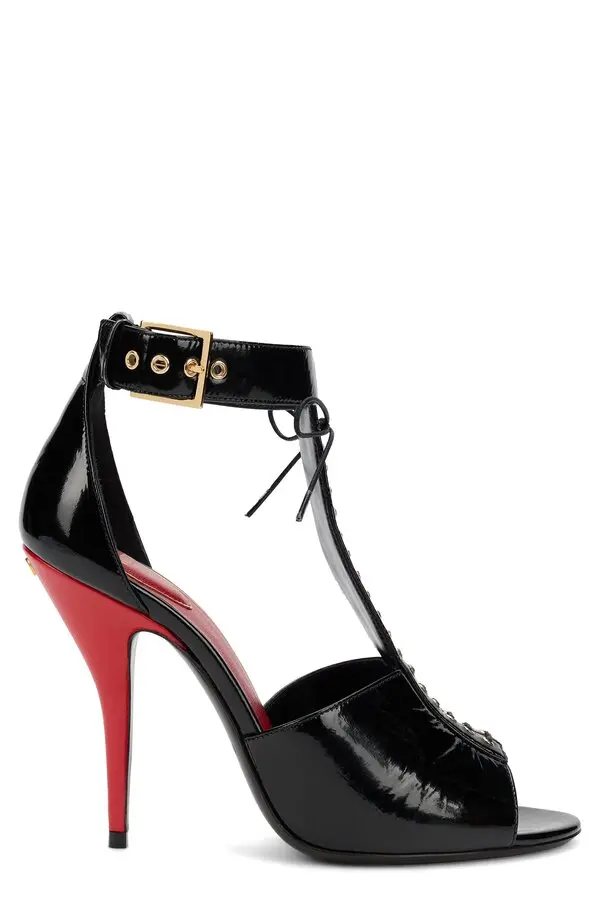 Valentino Garavani Open-toe Stiletto Sandals With Ankle Strap - Black