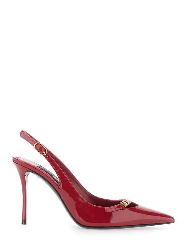 DOLCE E GABBANA 90 Heel Slingback Sandals