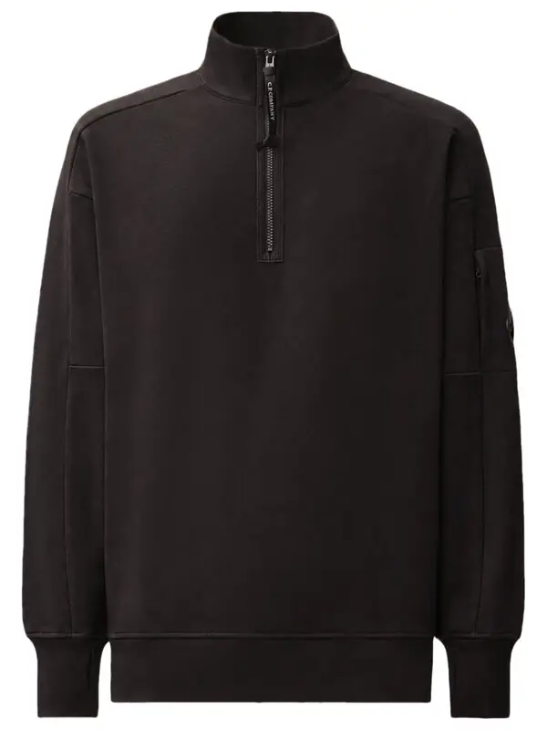C.P. COMPANY Matte Lens Half-zip Sweatshirt With Nfc Tech - Nero