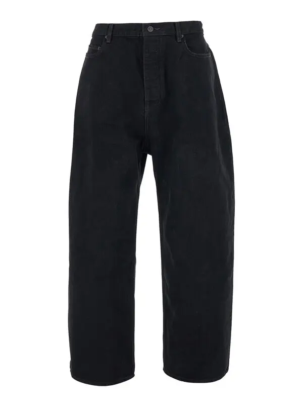 Balenciaga Logo Patch Wide-leg Denim Jeans