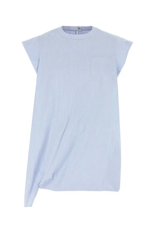 Sacai Embroidered Striped Poplin Top