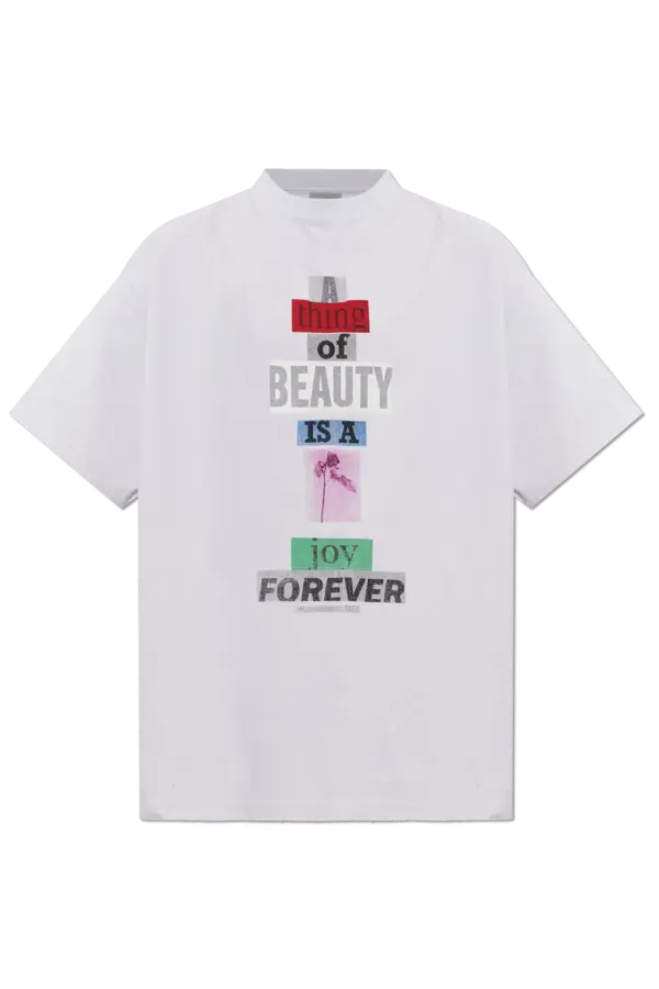 Balenciaga Printed Oversized T-shirt - White