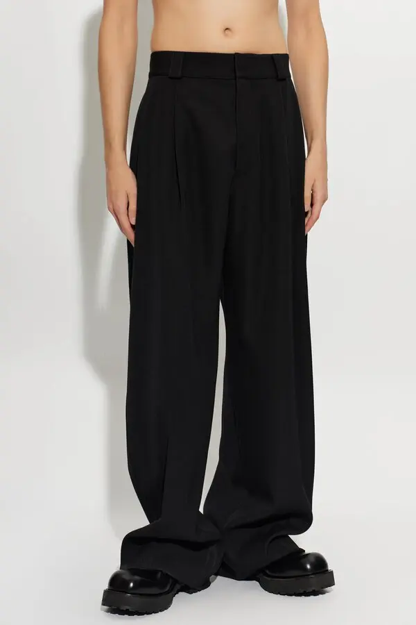 Balenciaga Wide-leg Wool Trousers