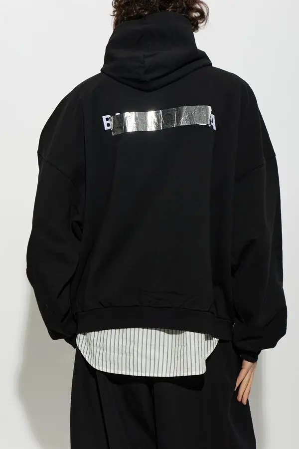 Balenciaga Hooded Zip-up Sweatshirt