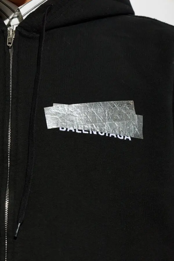 Balenciaga Hooded Zip-up Sweatshirt