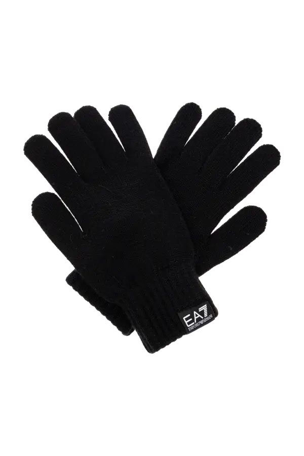 EA7 Gloves With Logo Patch