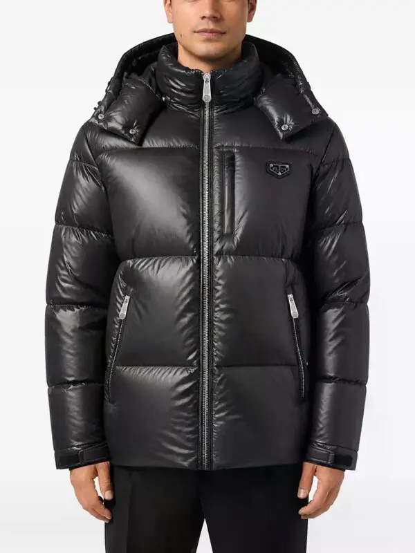 Philipp Plein Shiny Nylon Puffer Jacket