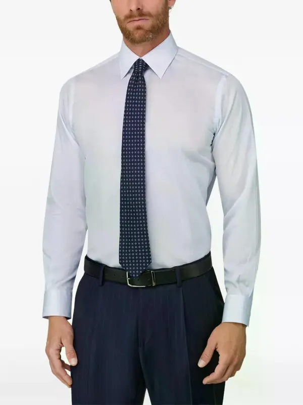 Boggi Milano Shirt Striped Cotton Muslin Regular Fit