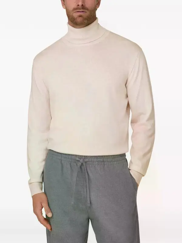 Boggi Milano Turtleneck Jumper In Extrafine Merino Wool