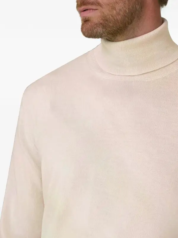 Boggi Milano Turtleneck Jumper In Extrafine Merino Wool