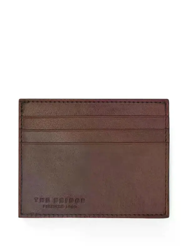 THE BRIDGE Logo-debossed Leather Cardholder