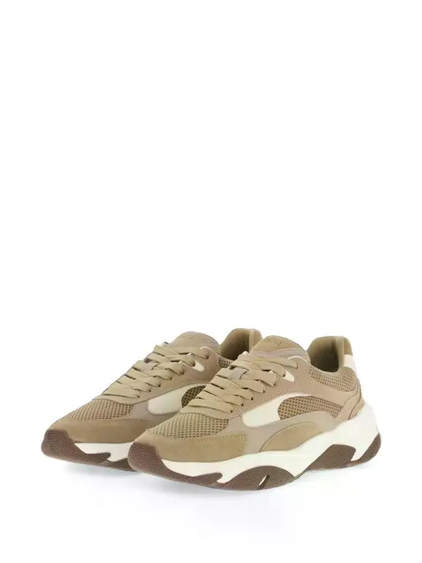 Boggi Milano Storm Trainers In Leather And Technical Fabric