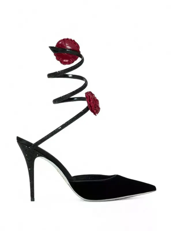 Rene Caovilla Cleo Floral-embellished Pumps