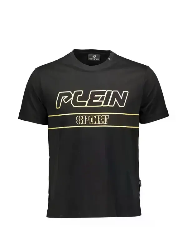 PLEIN SPORT Logo-print Cotton T-shirt - Black