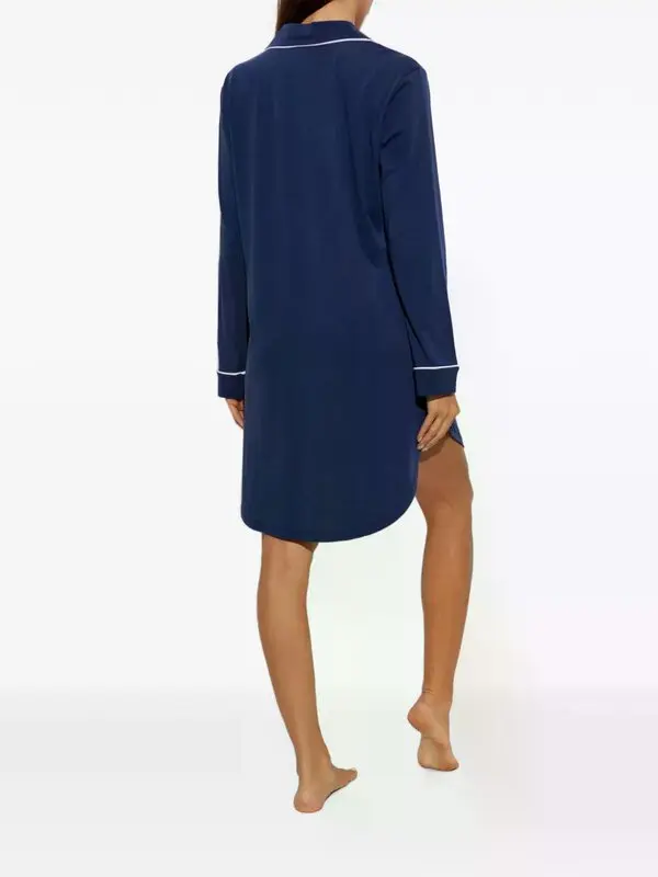 Polo Ralph Lauren Logo-embroidered Piped Nightdress