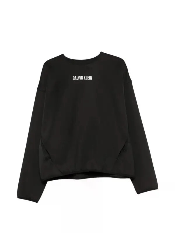 Calvin Klein Logo-print Crew-neck Sweatshirt - Black