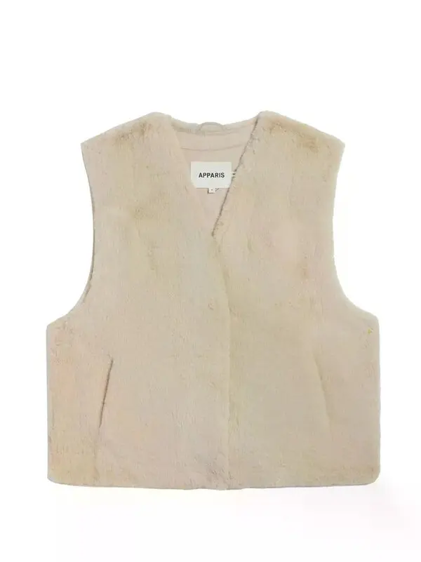 Apparis Lyle Faux-fur Vest - Neutrals