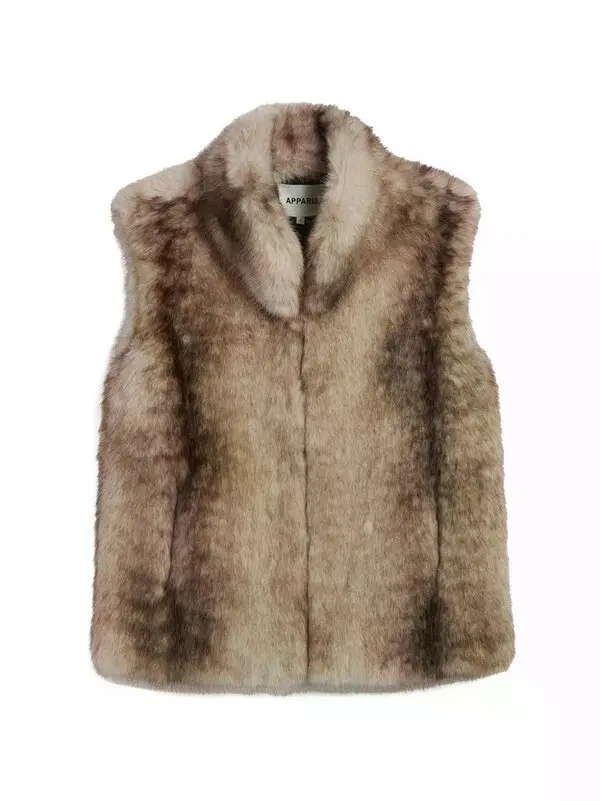 Apparis Laila Faux-fur Vest - Neutrals