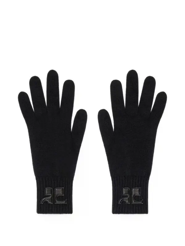 COURREGES Ac Logo-patch Gloves - Black