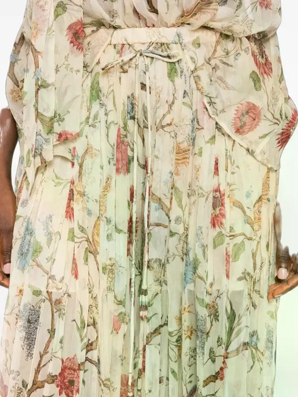 INTO THE EAST Floral-print Tapered Trousers - Neutrals