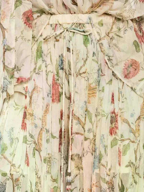 INTO THE EAST Floral-print Tapered Trousers - Neutrals