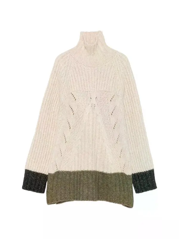 La DoubleJ Cable-knit Roll-neck Sweater