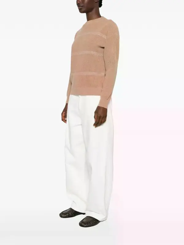 Peserico Ribbed-knit Striped Sweater